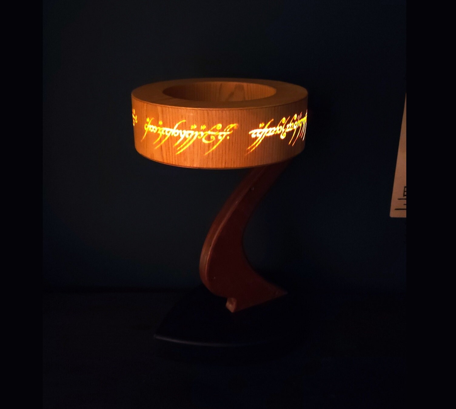 The One Ring Lamp Wood - Lord of the Rings - Etsy