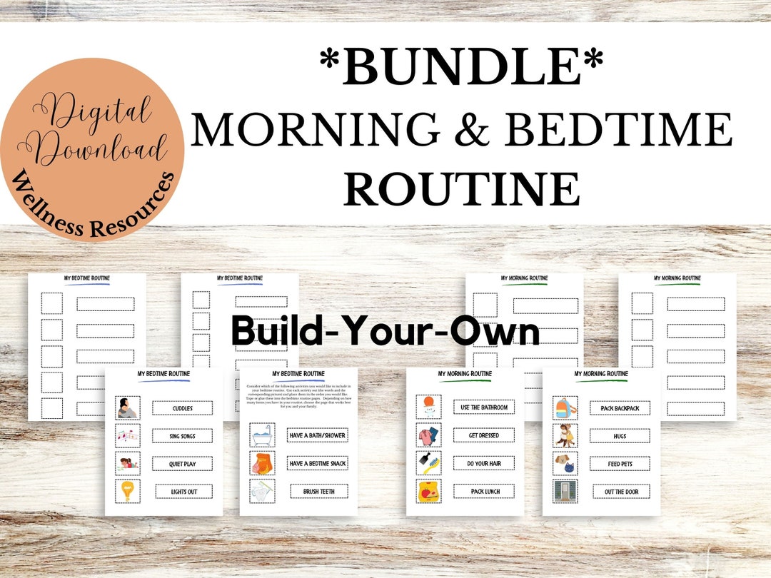 Morning and Bedtime Routine BUNDLE for Kids - Etsy