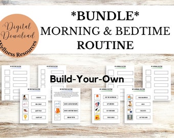 Daily Routine Bundle: Morning Checklist and Bedtime Routine for School ...