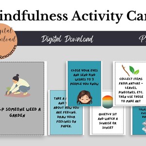 Mindfulness Activity Cards - Etsy