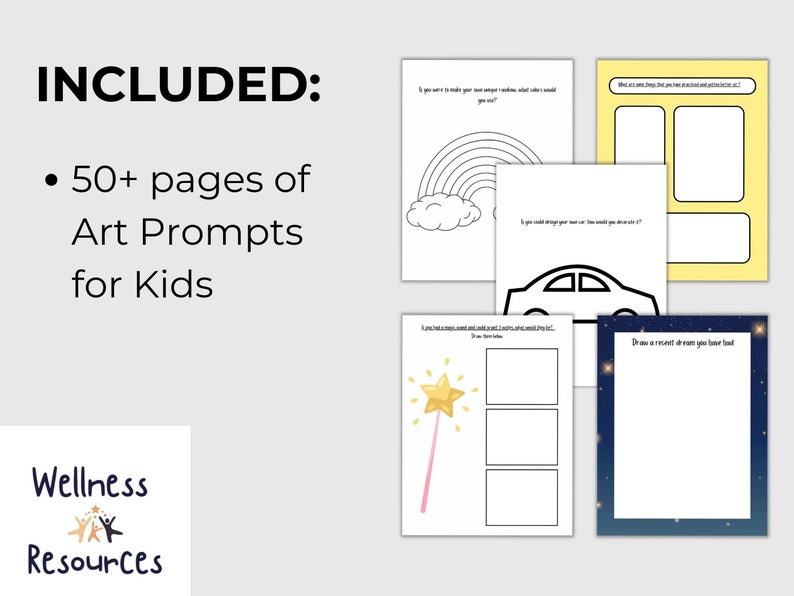 Art Therapy Journal, Kids Art Worksheets, Counselling Icebreaker - Etsy