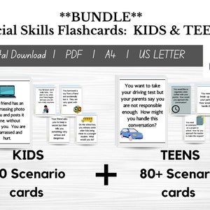 Social Skills Flashcards for Kids and Teens BUNDLE - Etsy Canada
