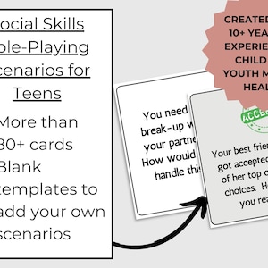 Social Skills Bundle for Teens, Role-playing, Discussion Questions ...