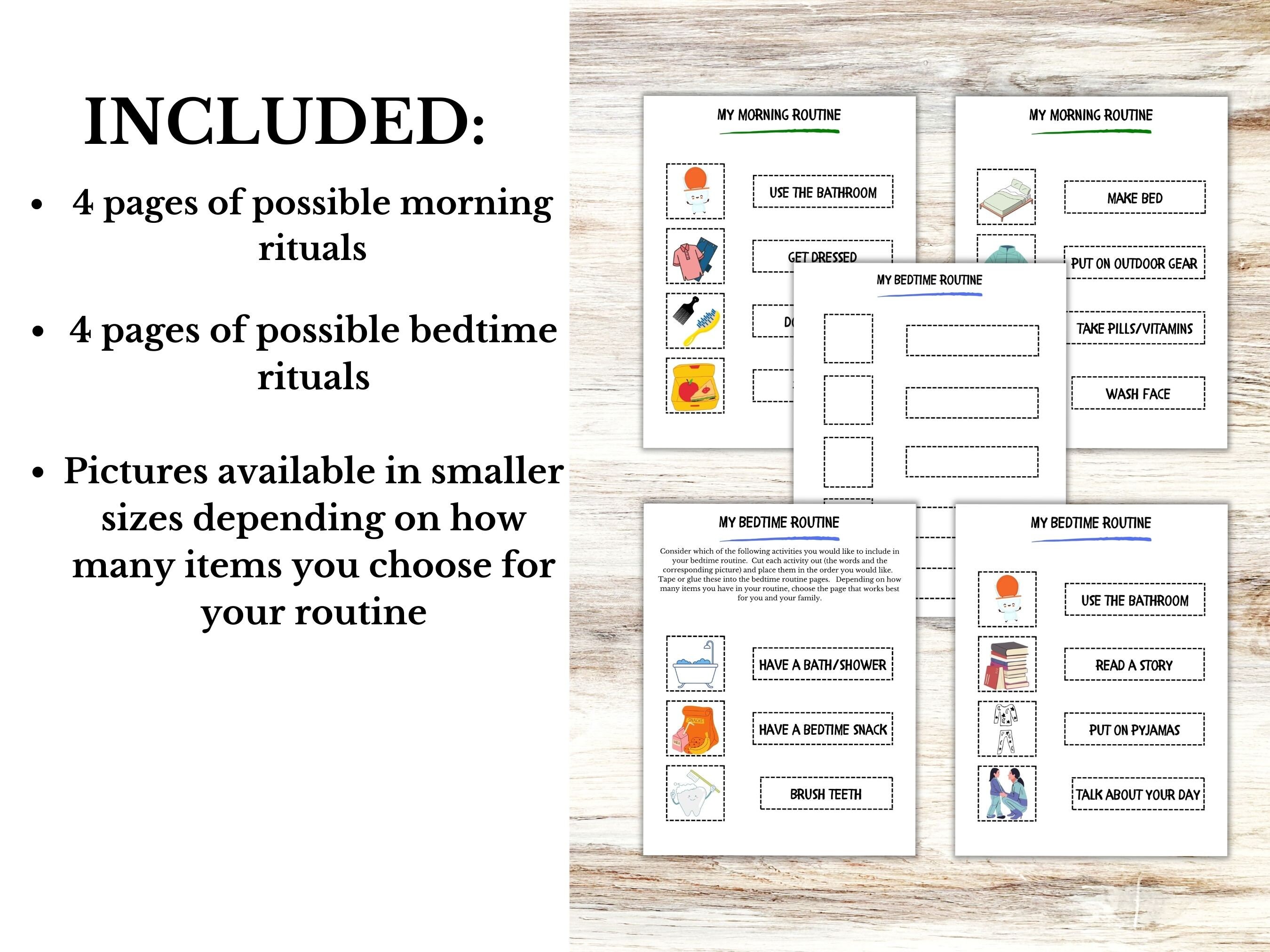 Morning and Bedtime Routine BUNDLE for Kids - Etsy