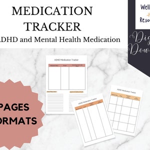 Medication Log Tracker for ADHD and Mental Health - Etsy