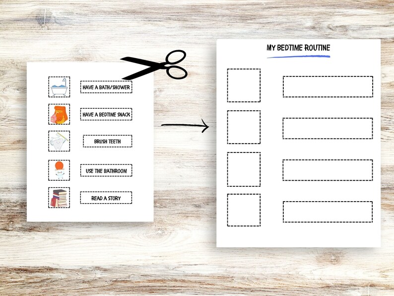 Bedtime Routine Daily Chart for Kids - Etsy