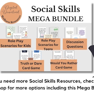 Social Skills Flashcards for Teens, Role Play Scenarios - Etsy