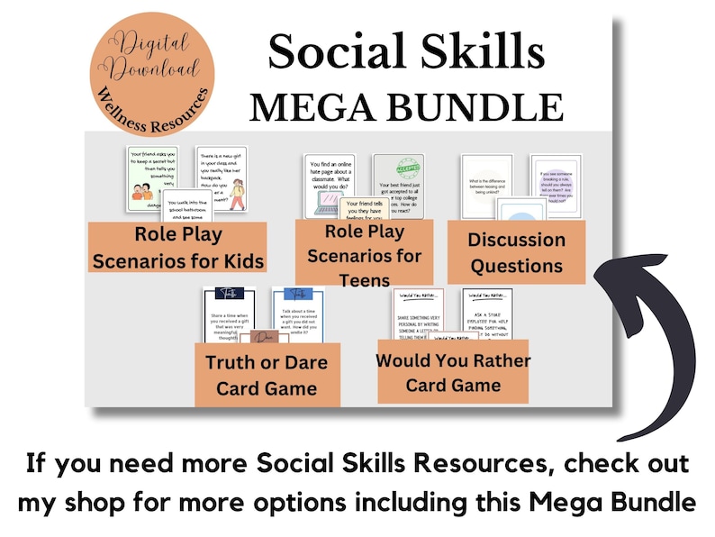 Social Skills Flashcards for Teens, Role Play Scenarios - Etsy Canada