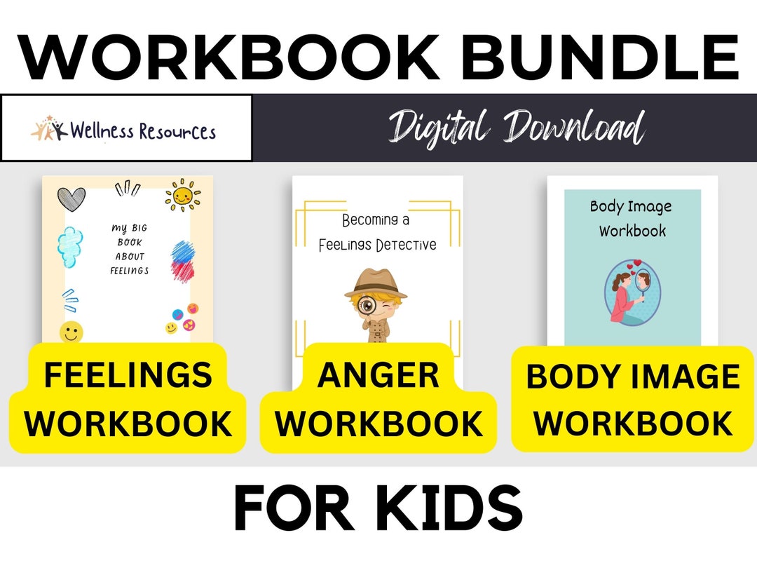 Workbook BUNDLE for Kids, Mental Health, Body Image, Emotional ...