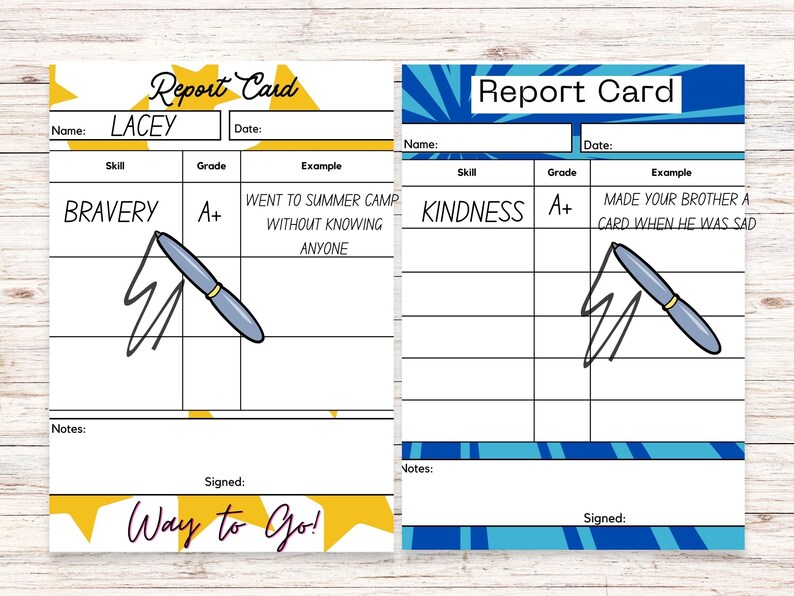 Daily Behaviour Report Card for Kids, Self-esteem Resource, Strengths ...