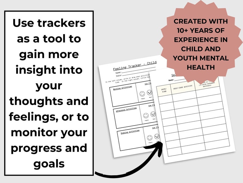Counselling Tracking Sheets, Mood Thought Goal-setting Trackers - Etsy