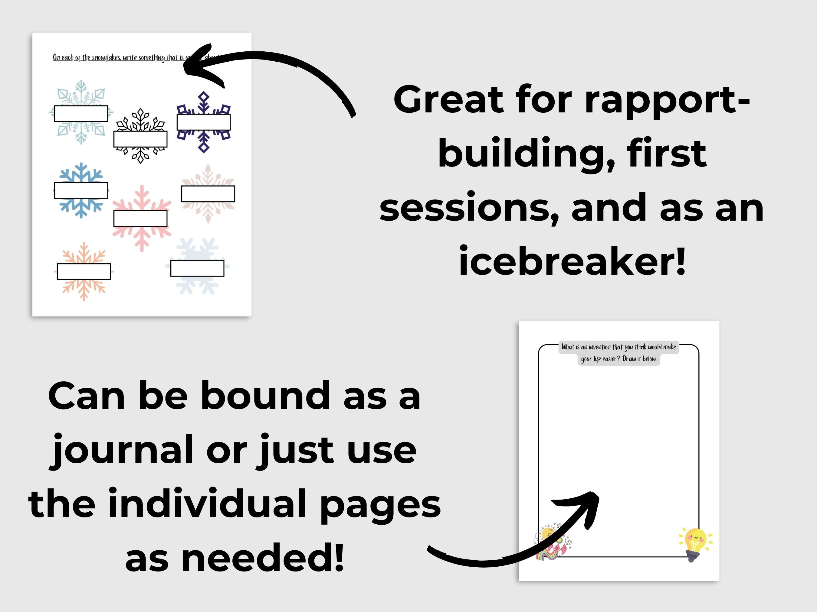 Art Therapy Journal, Kids Art Worksheets, Counselling Icebreaker - Etsy