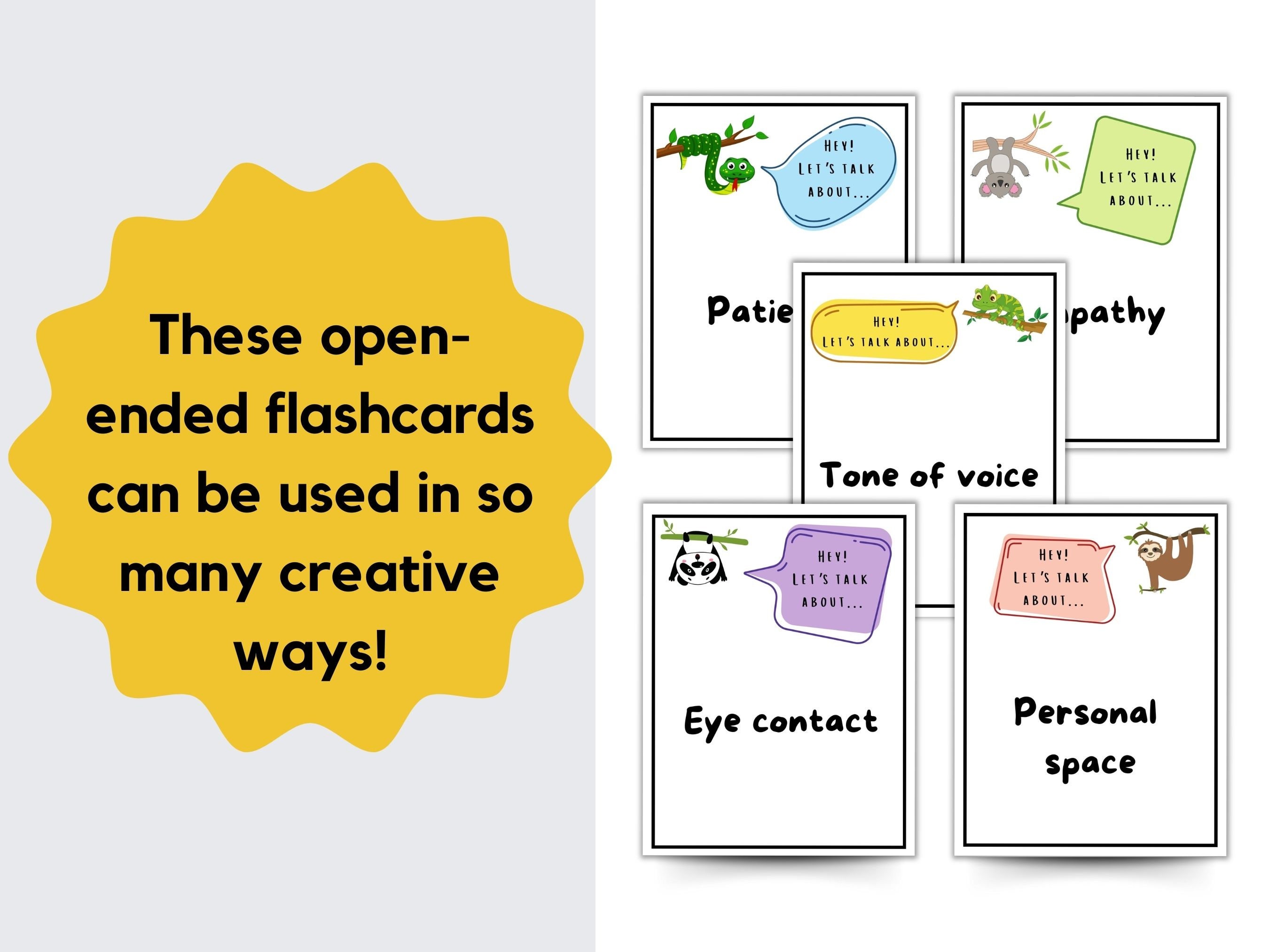 Social Skills List Flashcards - Etsy