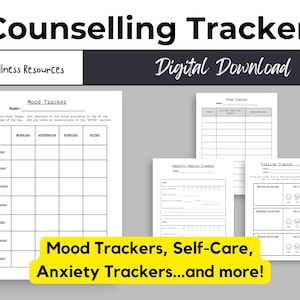 Counselling Tracking Sheets, Mood Thought Goal-setting Trackers - Etsy