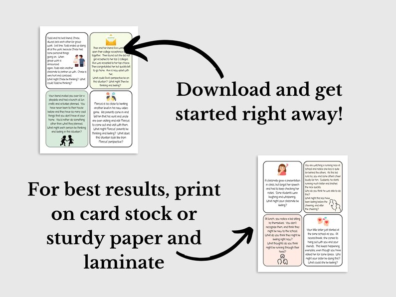 Social Skills Flashcards, Perspective Taking, Making Inferences - Etsy