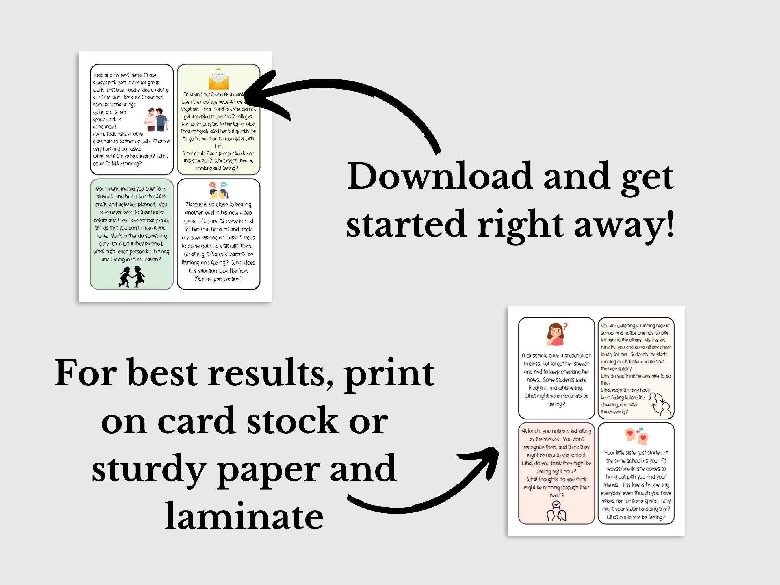 Social Skills Flashcards, Perspective Taking, Making Inferences - Etsy