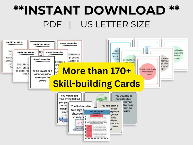 Social Skills Bundle for Teens, Role-playing, Discussion Questions ...