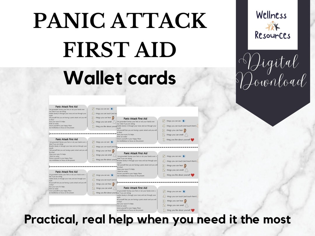 Panic Attack First Aid Mental Health Anxiety Cards - Etsy