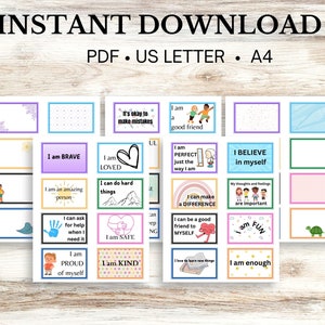 Affirmation Cards Lunchbox Notes for Kids - Etsy