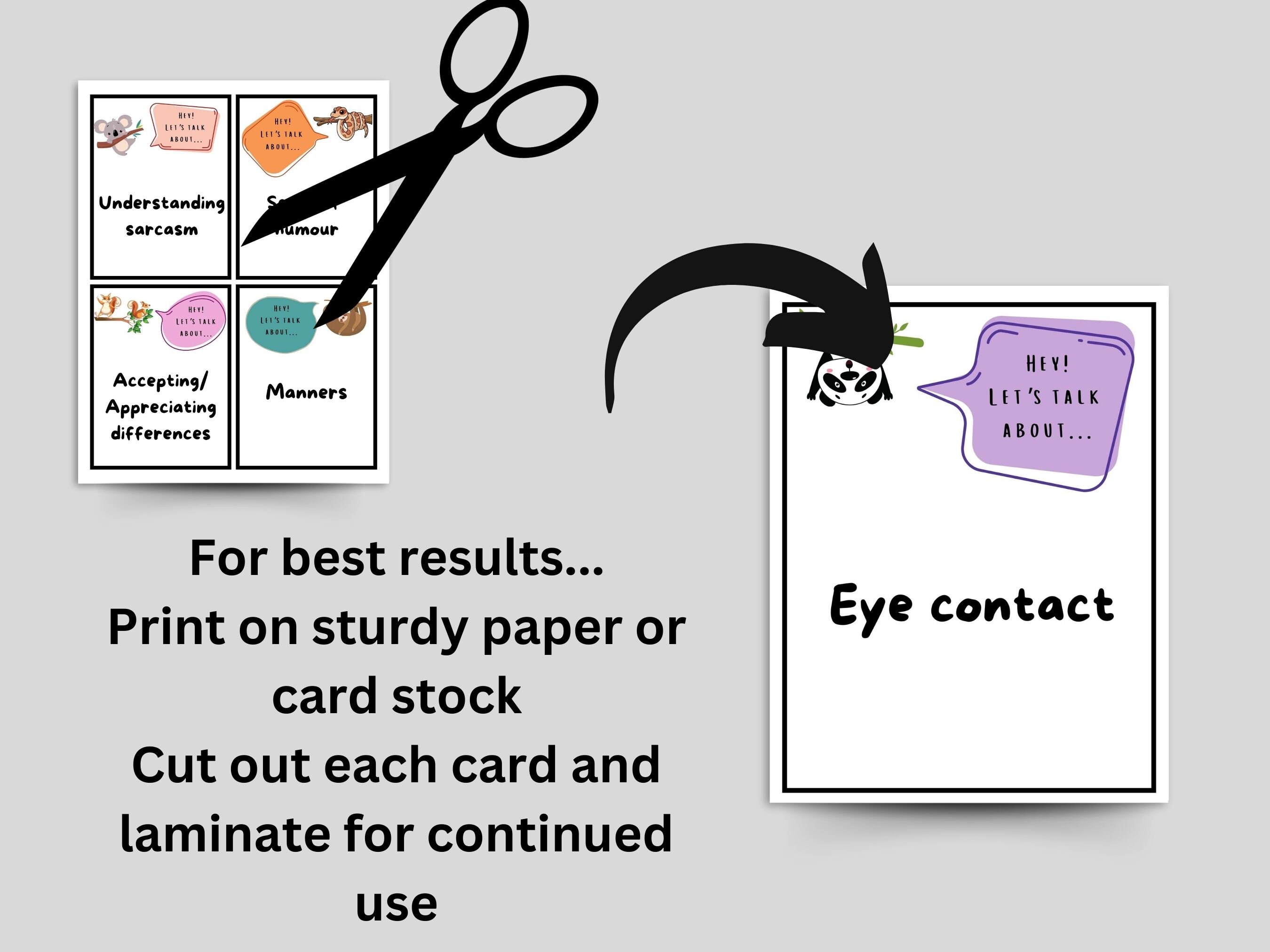 Social Skills List Flashcards - Etsy