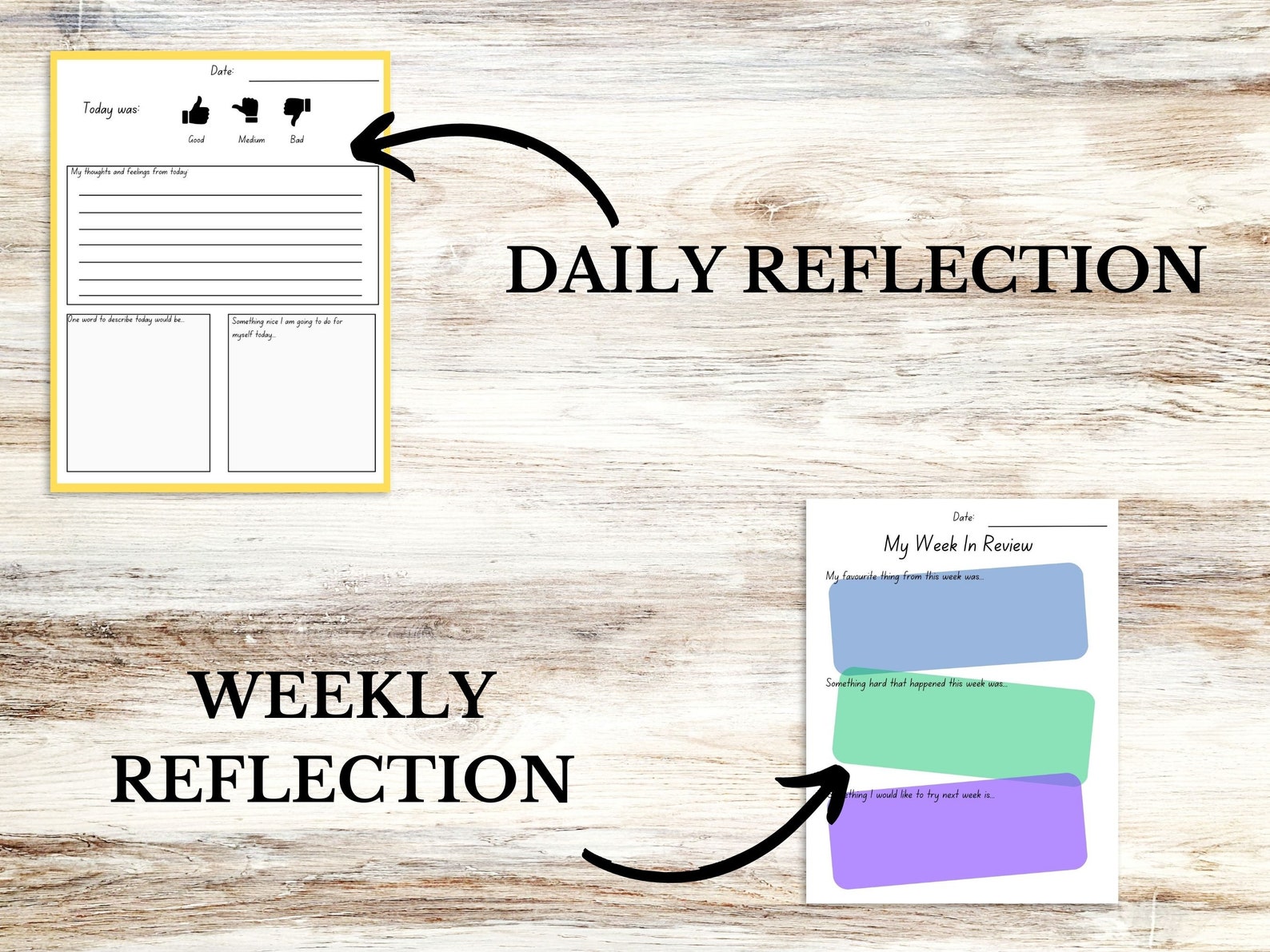 Feelings Journal for Kids, Daily Prompts for Reflection, Mental Health ...