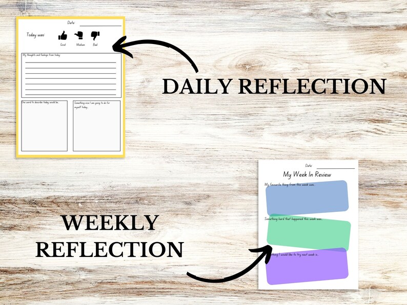 Feelings Journal for Kids, Daily Prompts for Reflection, Mental Health ...