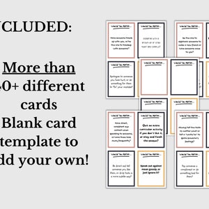 Social Skills Card Game Would You Rather - Etsy