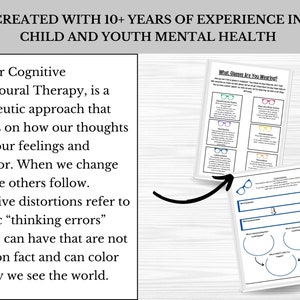 CBT for Kids, Thinking Errors Worksheets, Cognitive Distortions - Etsy