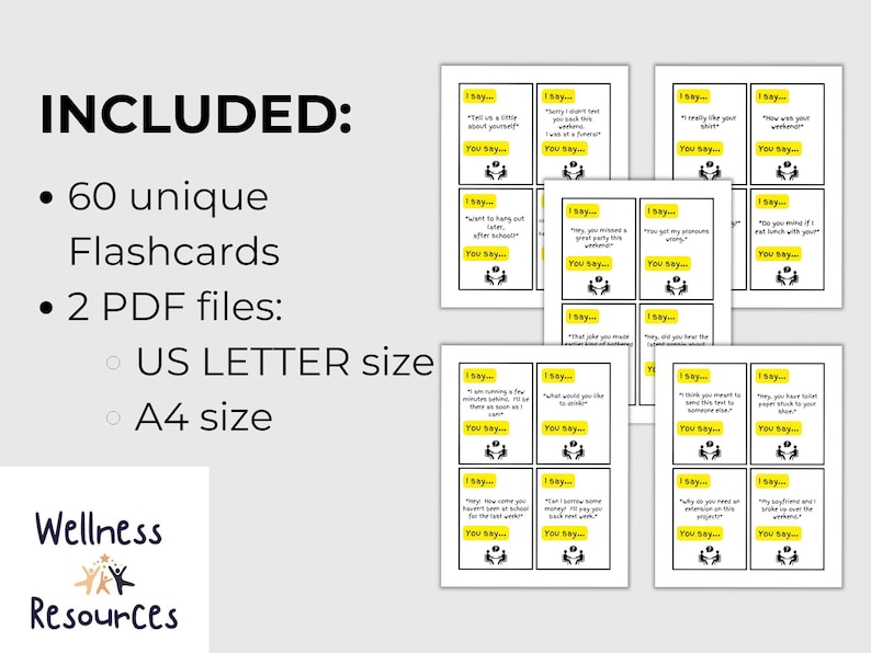 Social Skills Flashcards, Conversation Skills - Etsy