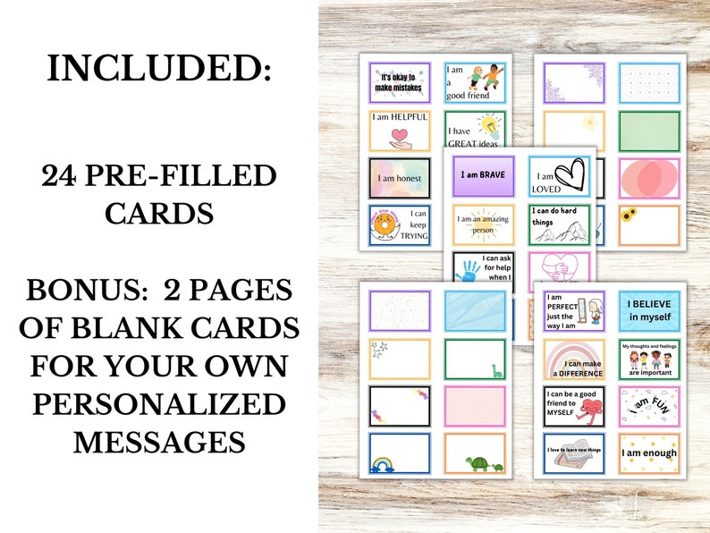 Affirmation Cards Lunchbox Notes for Kids - Etsy