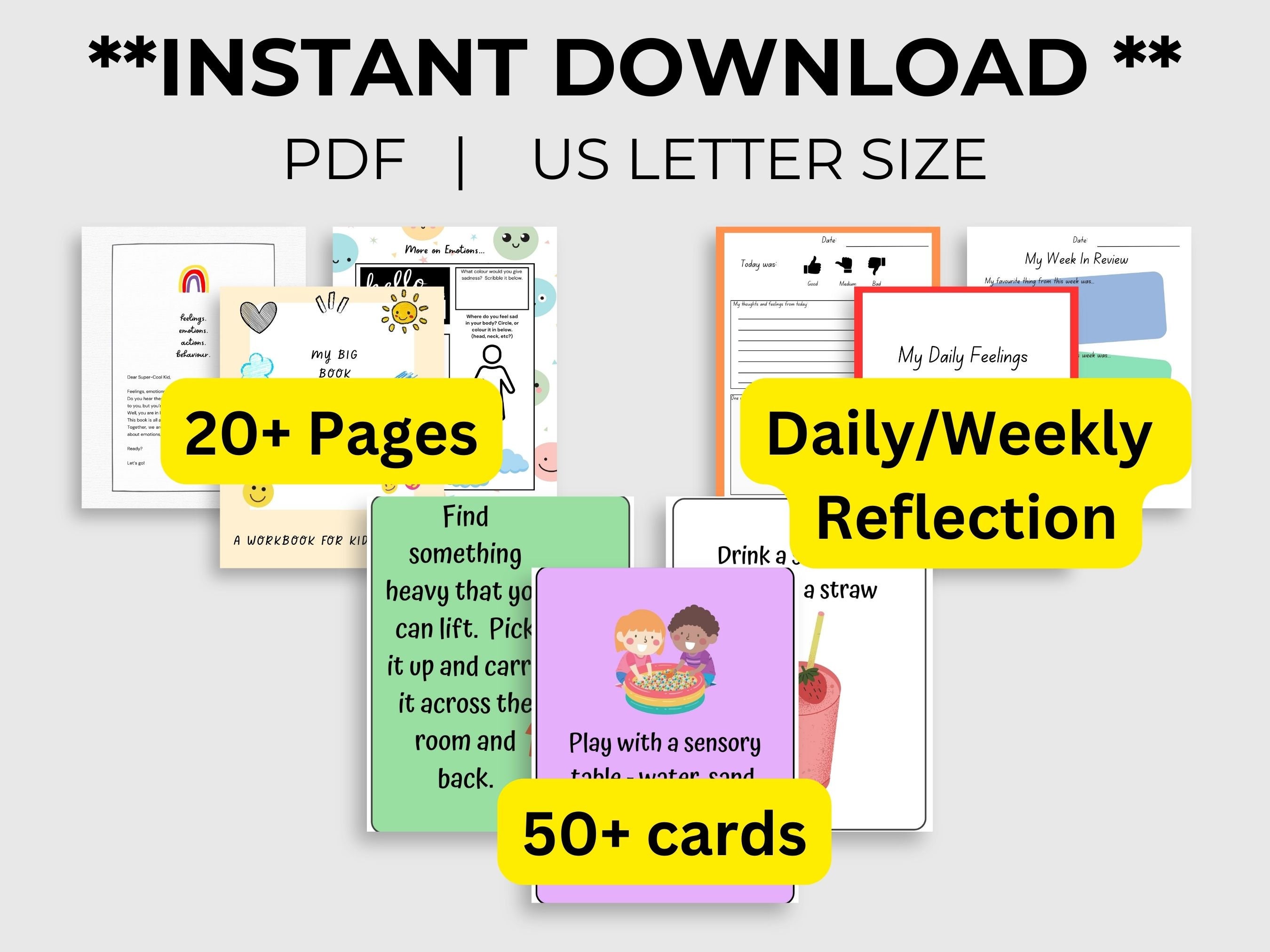 Coping Skills for Kids BUNDLE, Emotional Awareness and Emotional ...