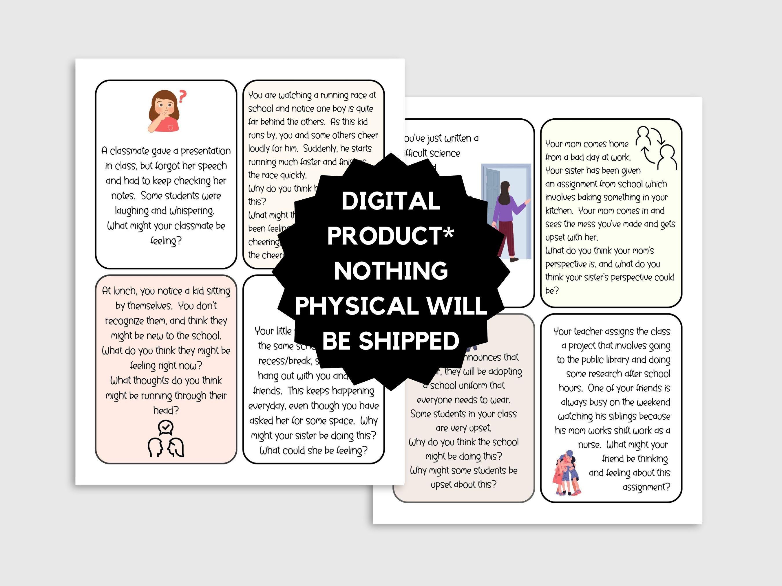 Social Skills Flashcards, Perspective Taking, Making Inferences - Etsy