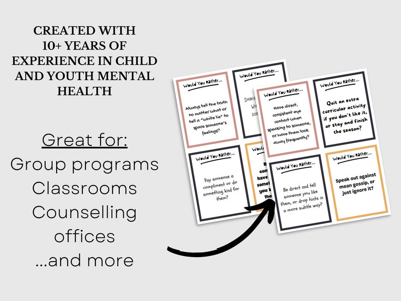 Social Skills Card Game Would You Rather - Etsy