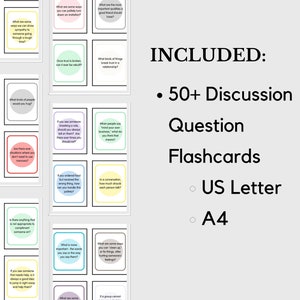 Social Skills Discussion Questions, Printable Flashcards for Kids and ...