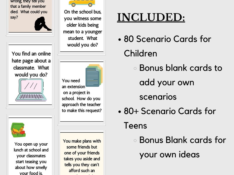 Social Skills Flashcards for Kids and Teens BUNDLE - Etsy