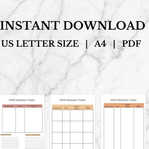 Medication Log Tracker for ADHD and Mental Health - Etsy