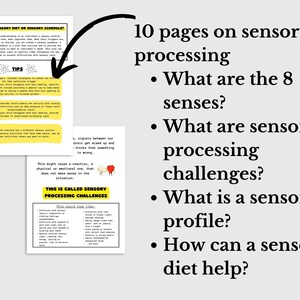 Sensory Processing Worksheets, Sensory Diet Planner - Etsy