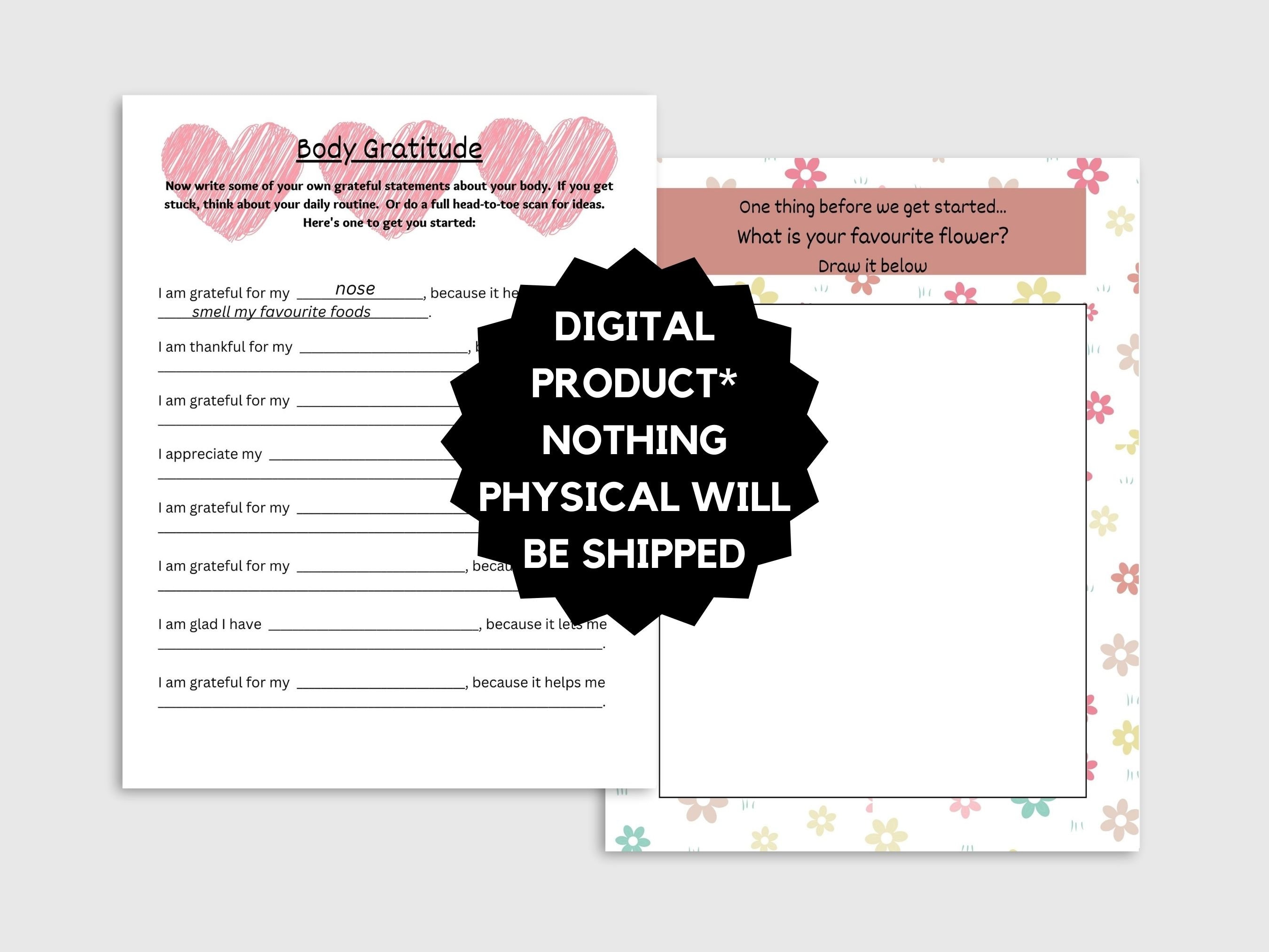 Body Image Workbook for Kids, Body Positivity Neutrality Worksheets - Etsy