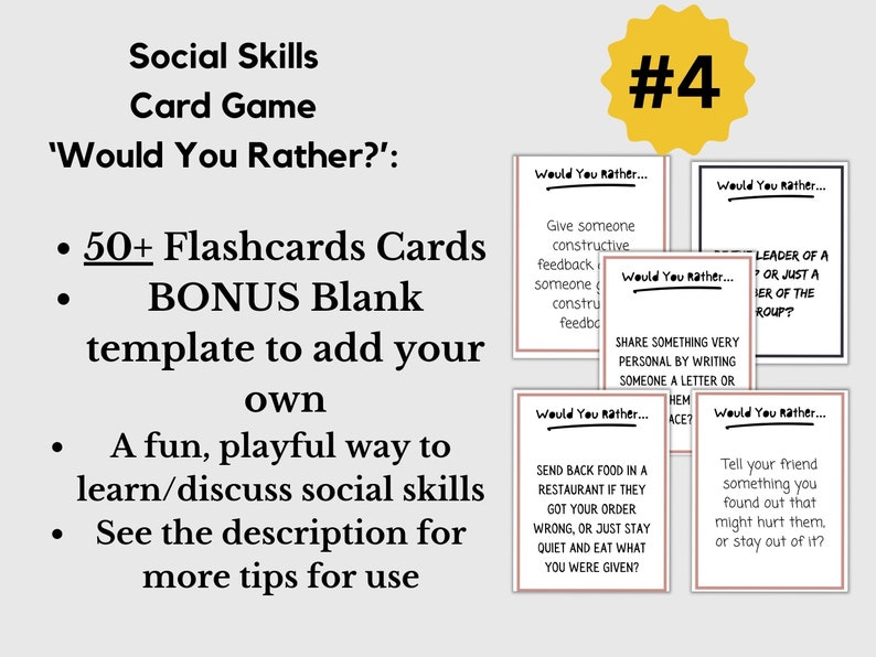 Social Skills MEGA BUNDLE Role Playing Flashcards Games Discussion ...