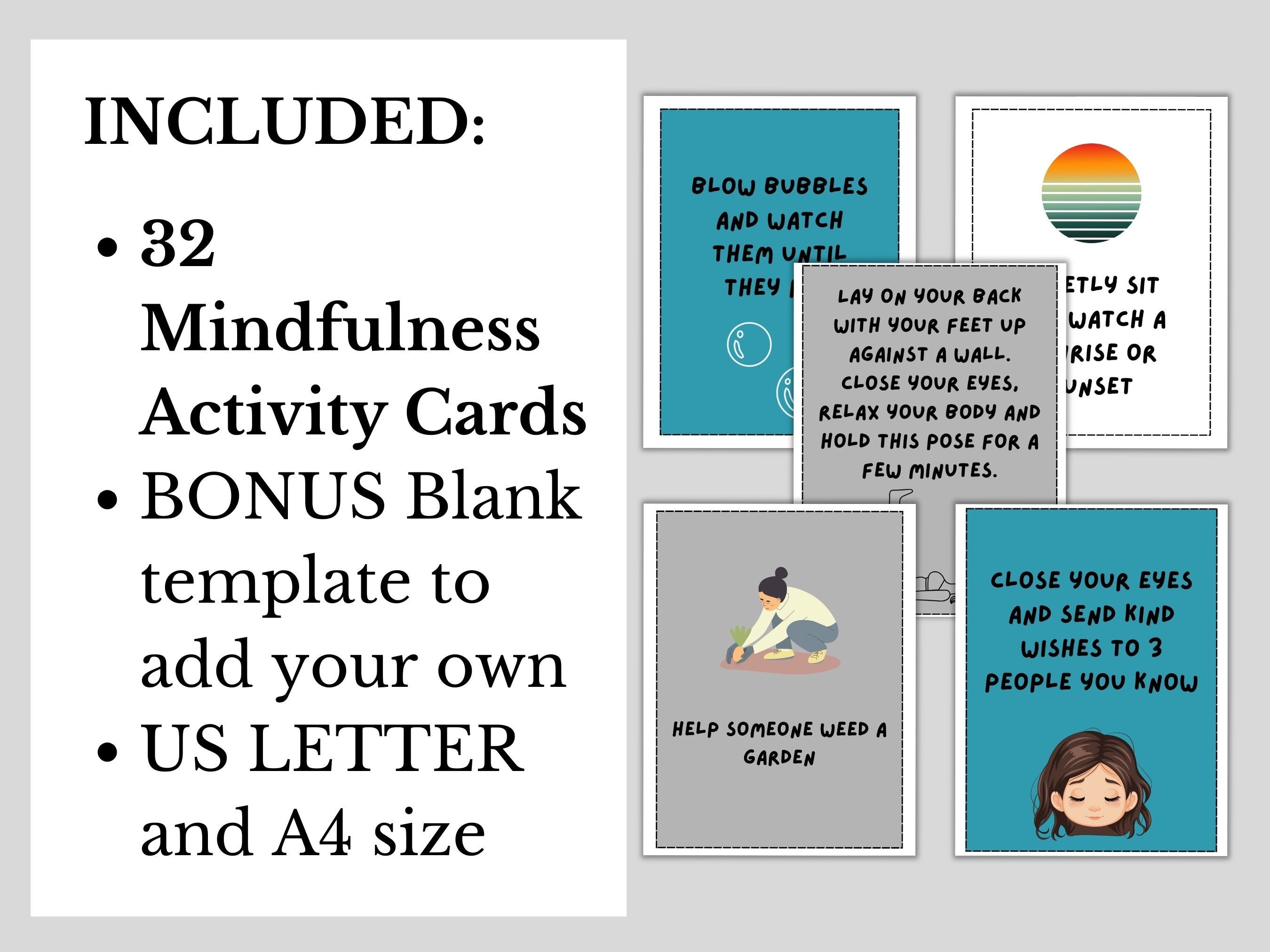 Mindfulness Activity Cards - Etsy