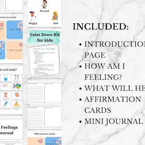 Calm Down Kit for Kids , Calming Corner Resource, Emotional Regulation ...