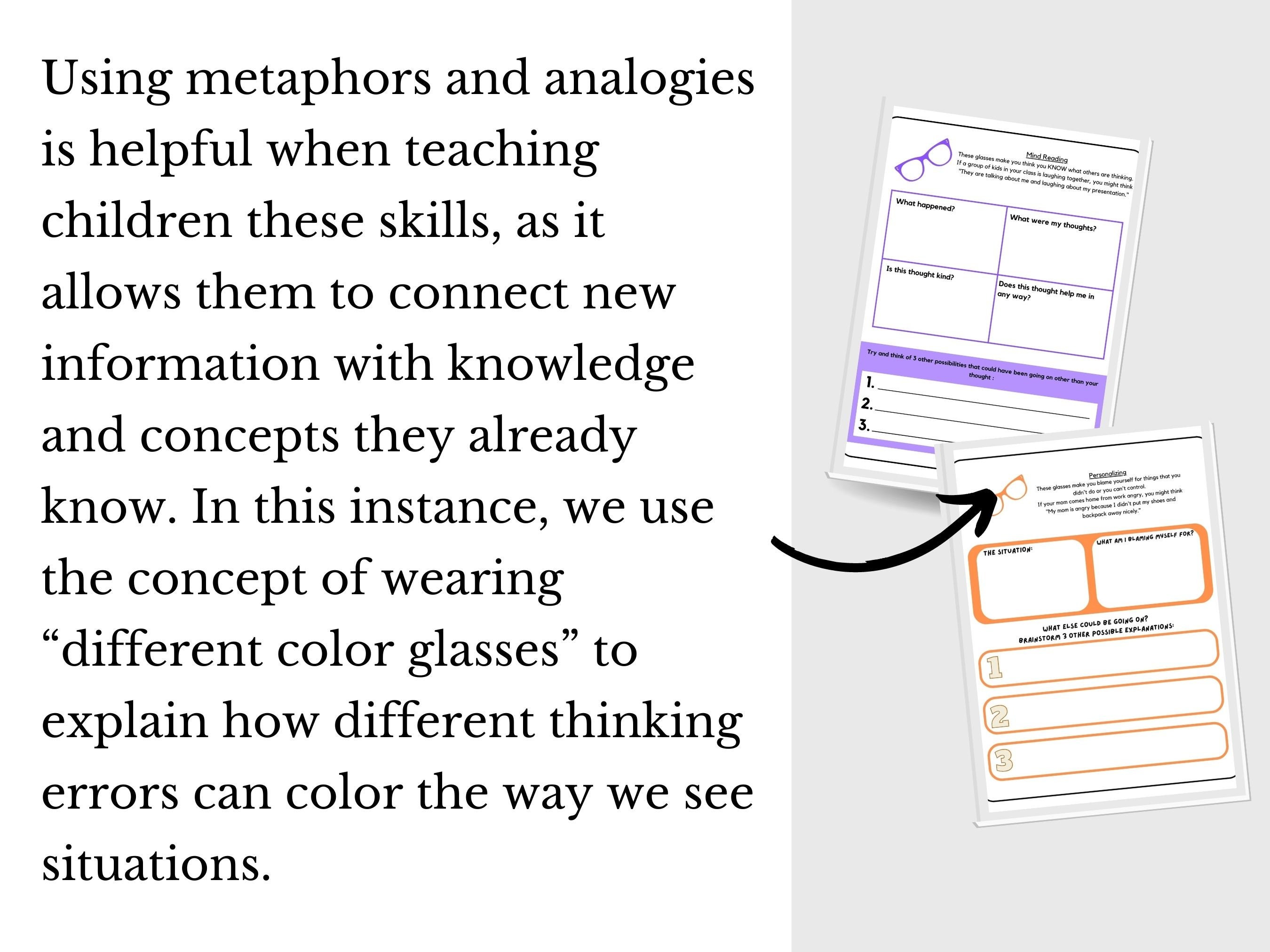 CBT for Kids, Thinking Errors Worksheets, Cognitive Distortions - Etsy