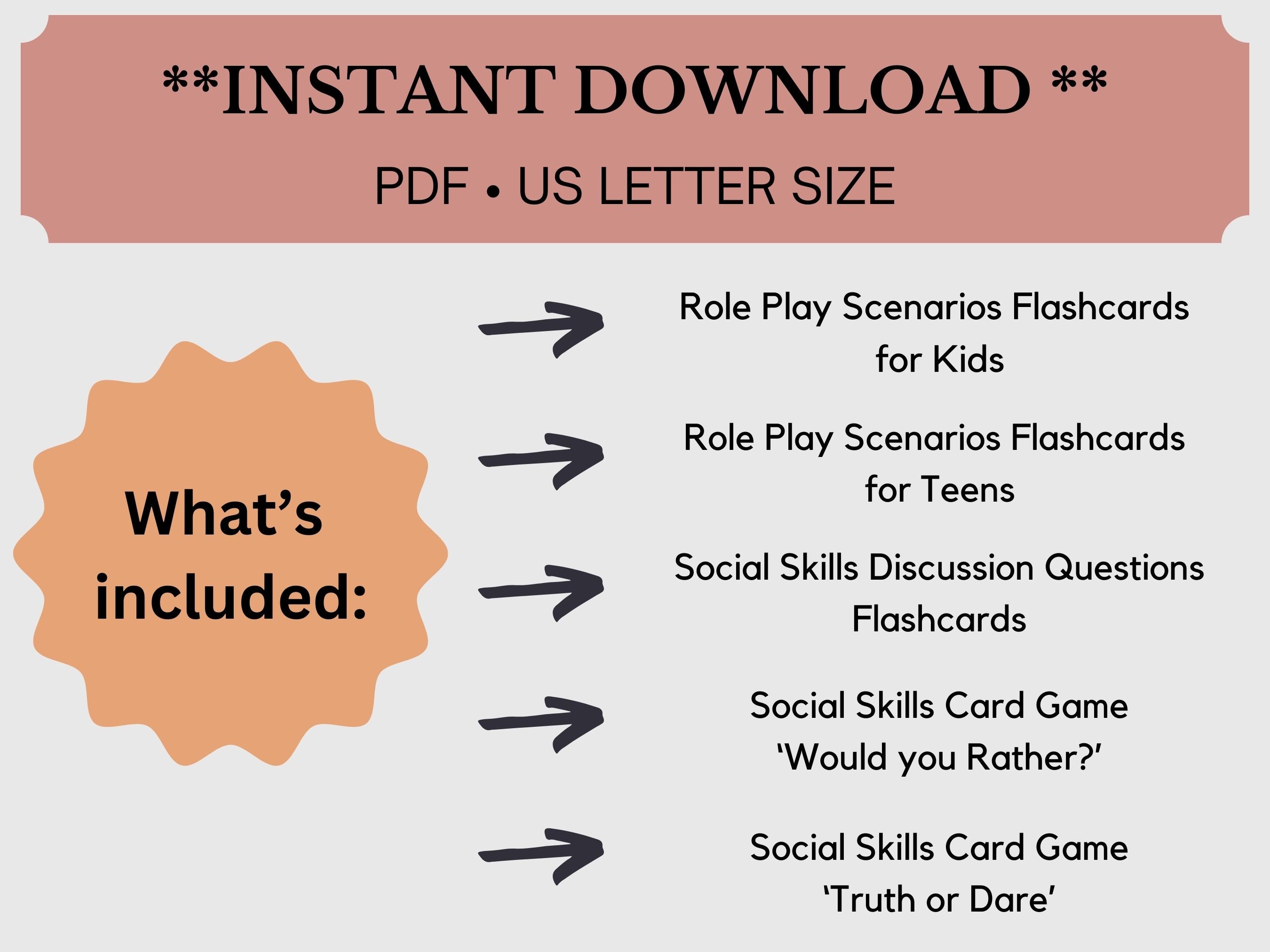 Social Skills MEGA BUNDLE Role Playing Flashcards Games Discussion ...