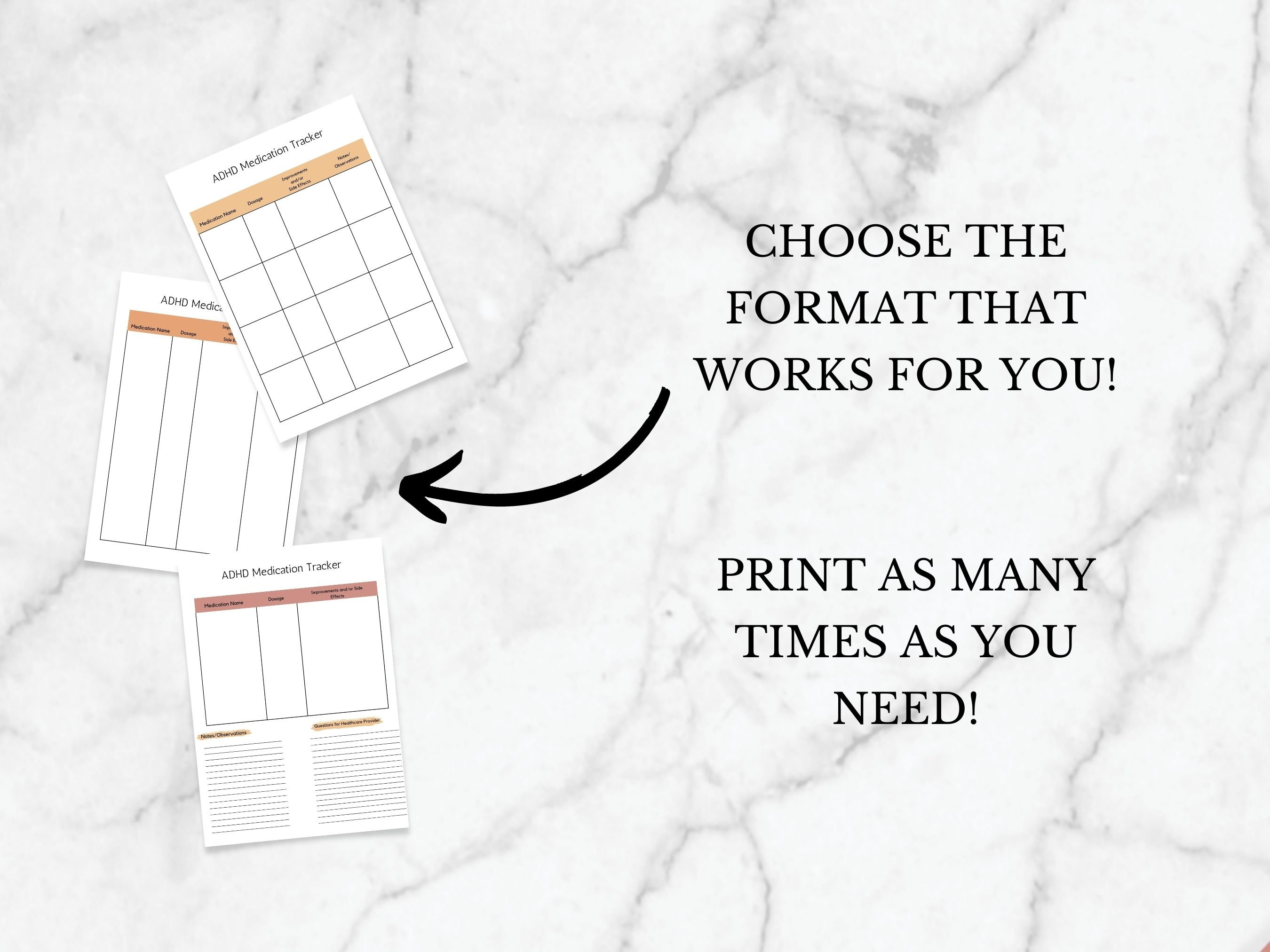 Medication Log Tracker for ADHD and Mental Health - Etsy