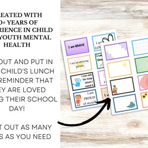 Affirmation Cards Lunchbox Notes for Kids - Etsy