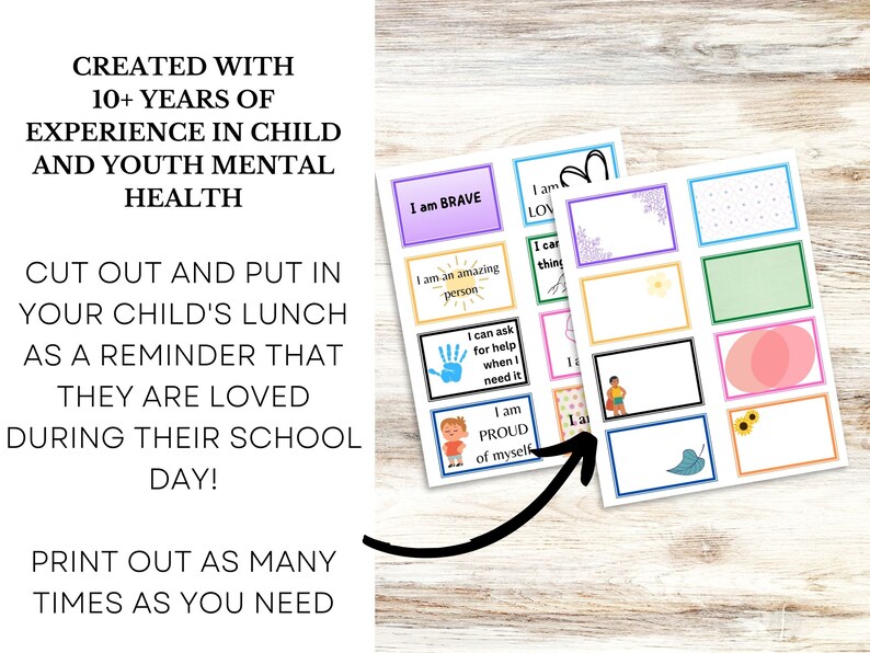Affirmation Cards Lunchbox Notes for Kids - Etsy