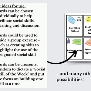 Social Skills List Flashcards - Etsy