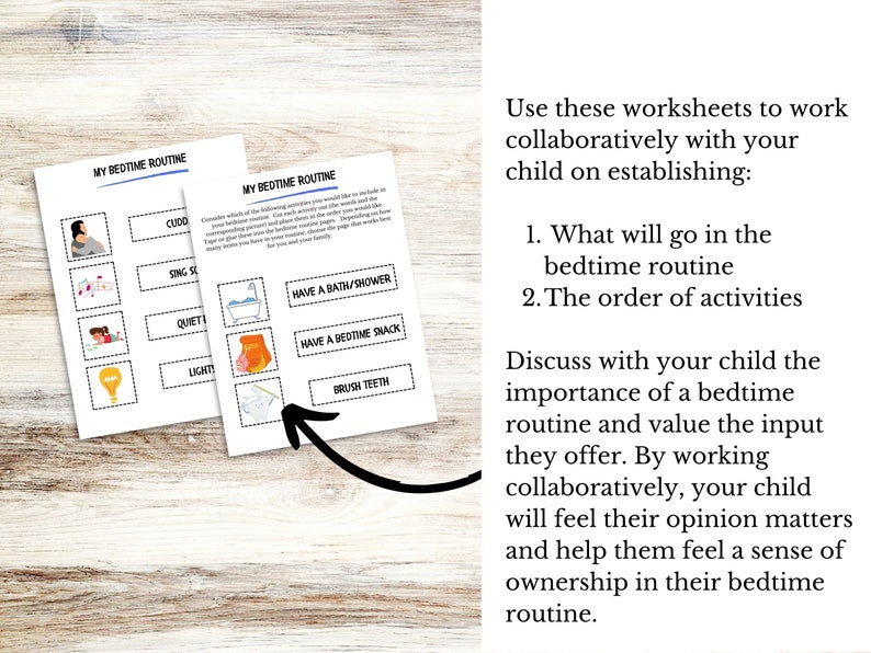 Bedtime Routine Daily Chart for Kids - Etsy