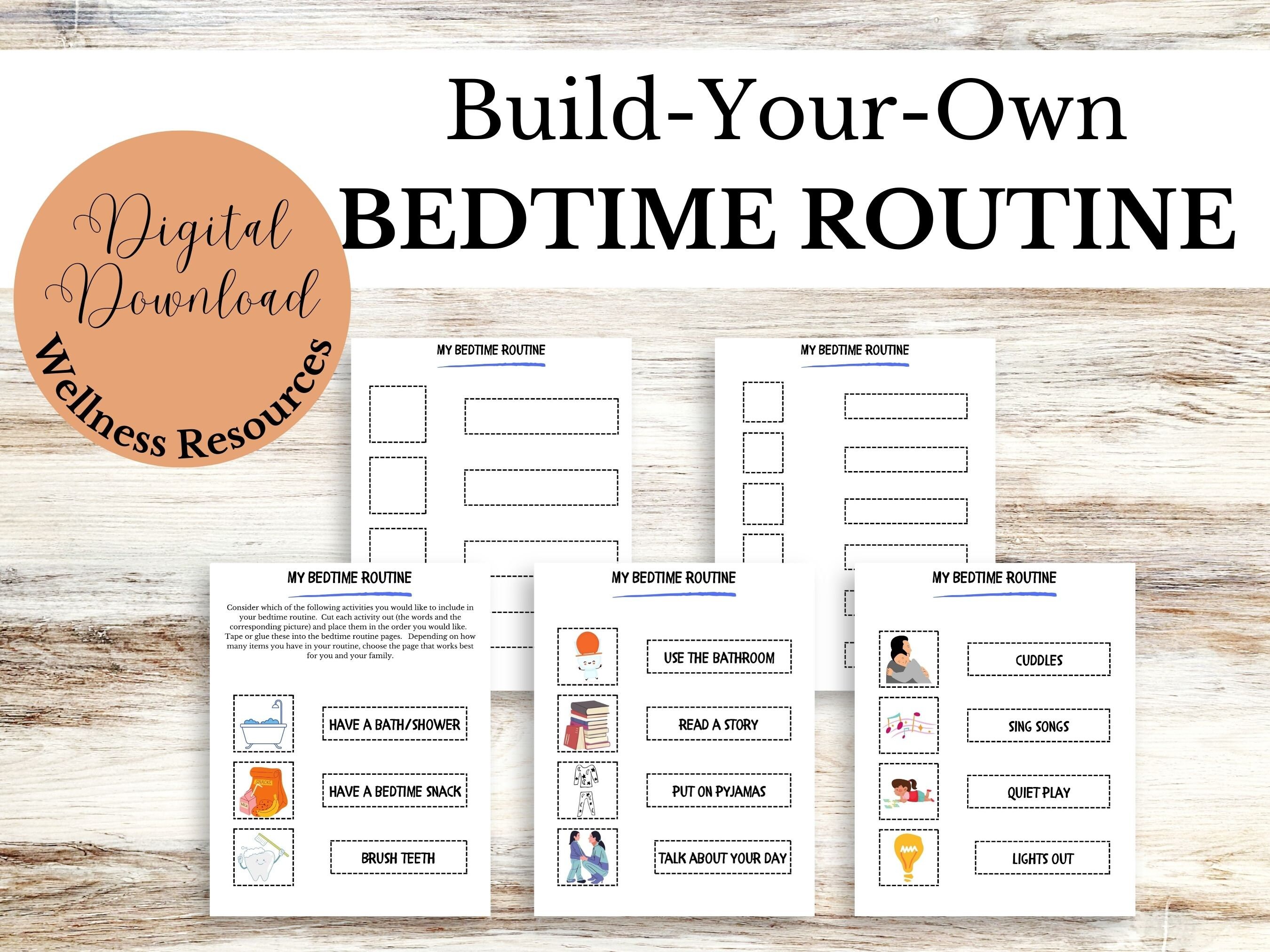 Bedtime Routine Daily Chart for Kids - Etsy
