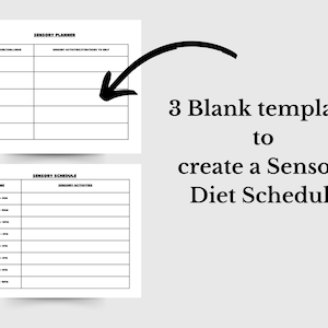Sensory Processing Worksheets, Sensory Diet Planner - Etsy